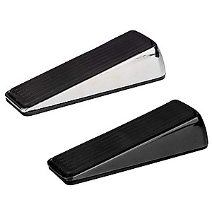 Metal Door Stop, Heavy Duty Door Stop, Anti-Scratch/Rust Wedge Stopper for Bottom of Door Rubber Heavy Doorstops Wedge Door Stoppers