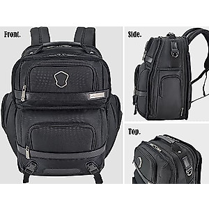 Welkinland Business backpack, Executive backpack, Tech backpack, Commuter backpack men, Professional mens leather business backpack,15 inch backpack for women,Laptop backpack for men,Tech backpack men