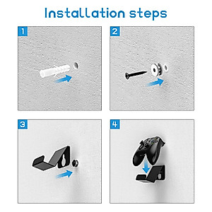 Universal Power Brick Mount and Game Controller Holder Wall Mount with Screw Kit for for All Xbox Series