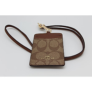 Coach Signature PVC Lanyard ID Holder