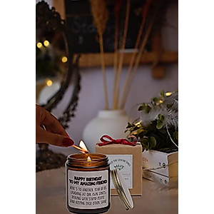 Happy Birthday Gifts Candle for Friend Funny Gift Candle for Men Women Partner BFF Coworker (Friend-WH)