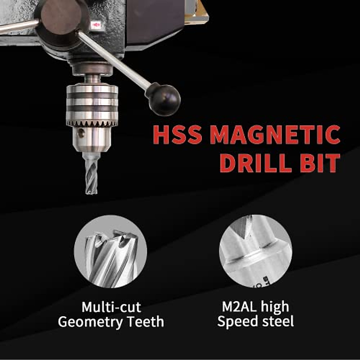 Annular Cutter Set 6 Pcs, Weldon Shank 3/4”, Cutting Depth 1”, Outside Diameter 1/2 to 1-1/16 Inch, Mag Drill Bits Kit for Magnetic Drill Press by S&F STEAD & FAST