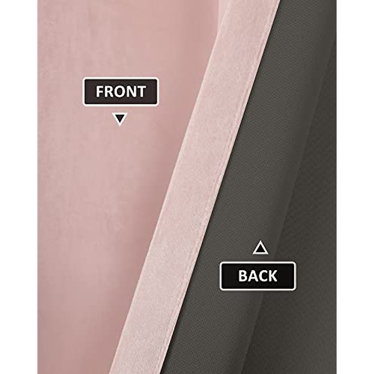 SMILETIME Pink 84in Room Darkening Velvet Curtains with Grommet, Thermal Insulated Super Soft Privacy Noise Reducing Velvet Drapes for Living Room, 2 Panels (Pink, 38Wx84L)