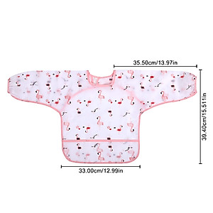 Accmor 3 Pack Long Sleeve Baby Bibs, Waterproof Sleeved Bib, Toddler Soft Bib for 6-24 Months