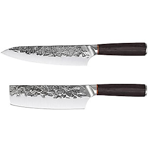 FODCOKI Receive Both-8" Chef Knife and 7" Nakiri Knife