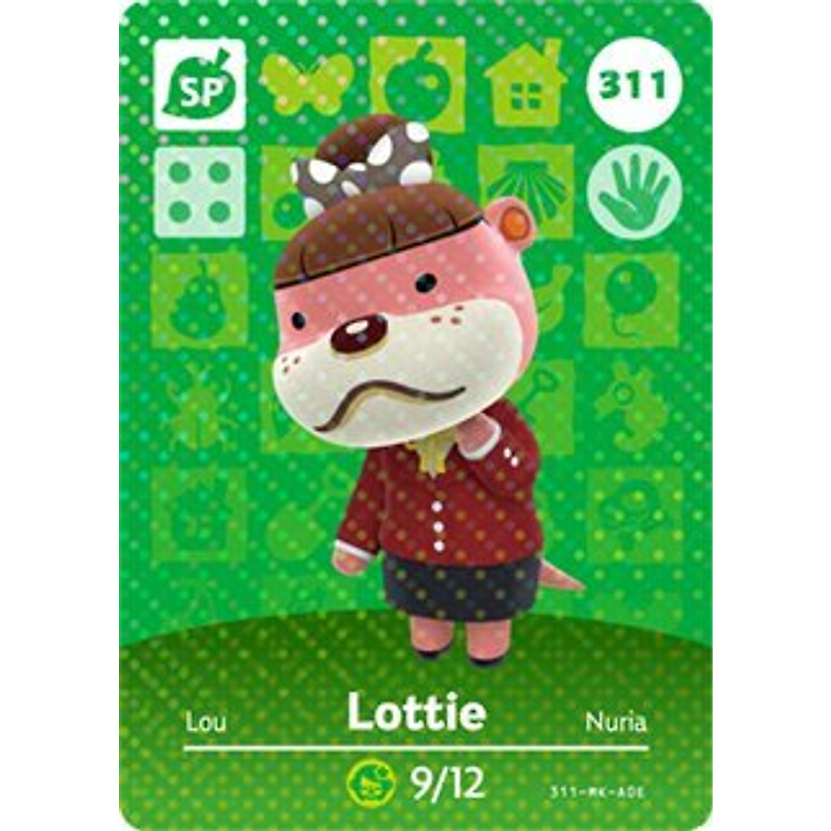 Lottie - Nintendo Animal Crossing Happy Home Designer Series 4 Amiibo Card - 311