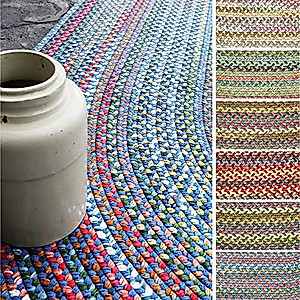 Rhody Rug Charisma Indoor/Outdoor Braided Area Rug Bronze 4' x 6' Oval Synthetic, Nylon, Polypropylene 4' x 6' Outdoor, Indoor Green Oval