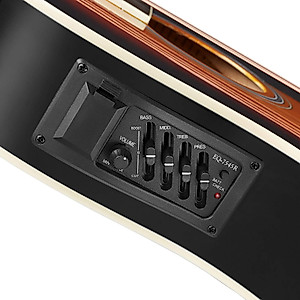 Ashthorpe Full-Size Cutaway Thinline Acoustic-Electric Guitar Package - Premium Tonewoods - Sunburst