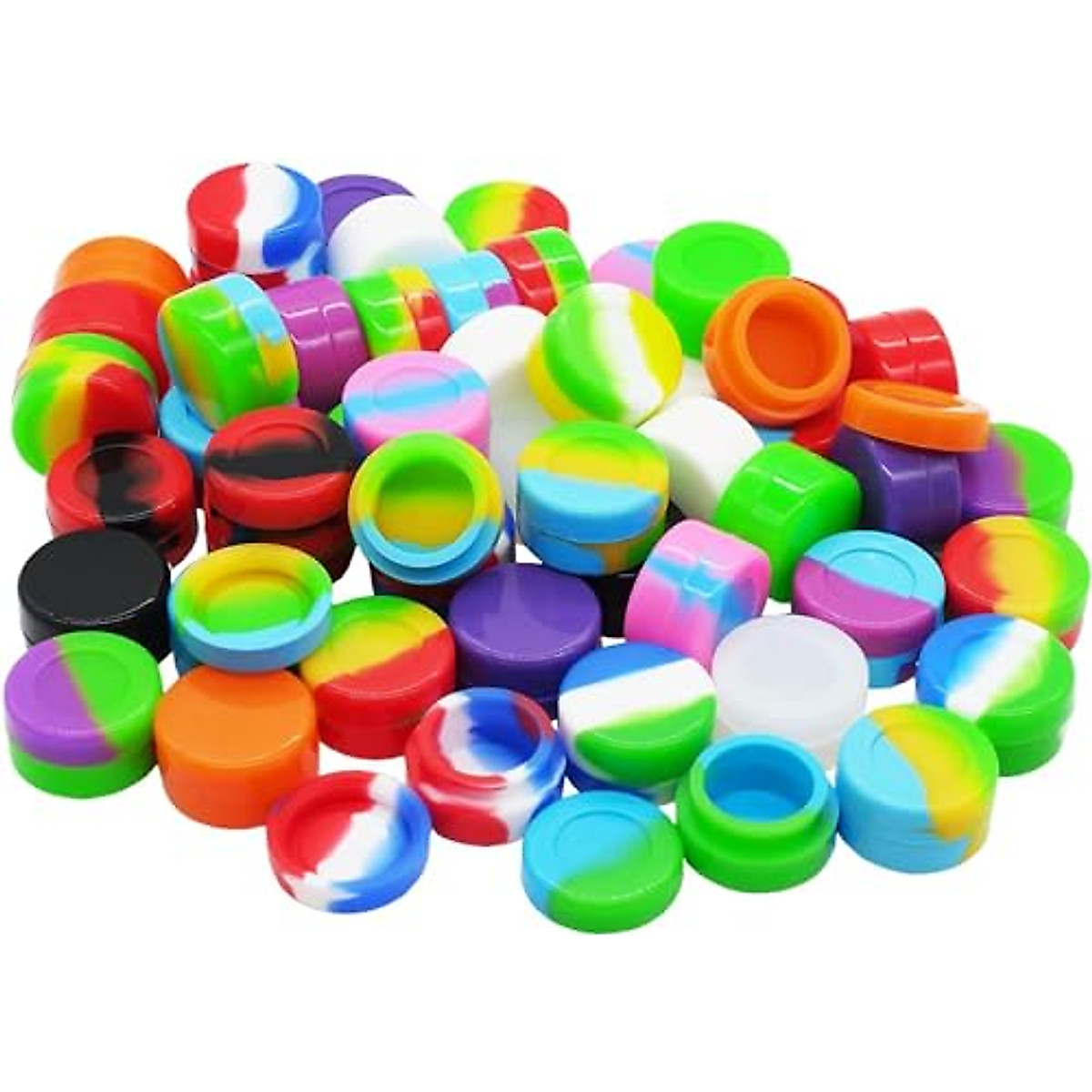 KUVIS 5ml Silicone Wax Containers Concentrate Airtight Oil Non-stick Jars Food Grade (20)