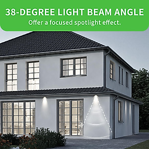 Qualilux Dusk to Dawn PAR38 LED Light Bulbs, Daylight 5000K, 150W Equivalent, 1700LM, Auto On/Off Light Sensor Bulb, E26, 17W 2 Pack, HQ-H033