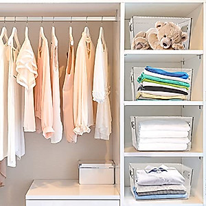 Clear Plastic Storage Bins – Kitchen Organization Pantry Storage – Fridge Organizer, Cabinet Organizers and Storage Bins with Handles for Counter-tops, Refrigerator, Bedrooms, Bathrooms (Bins-5PCs)