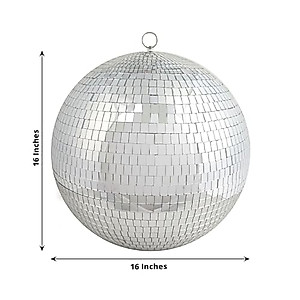 Efavormart 16" Groovy Glass Mirror Disco Ball Party Decoration for Wedding Event Birthday Party