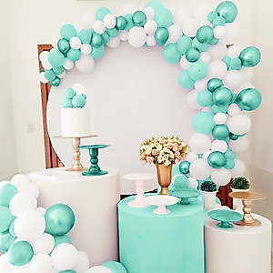 PartyWoo Teal Balloons, 120 pcs 5 Inch Teal Blue Balloons, Turquoise Balloons for Balloon Garland or Balloon Arch as Birthday Party Decorations, Wedding Decorations, Baby Shower Decorations, Teal-Y69