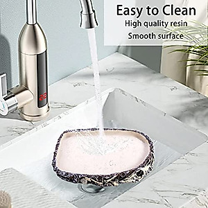 Tfwadmx Reptile Water Bowl Reptile Rock Food Dish Reptile Feeder Food and Water Feeding Bowl for Lizard Bearded Dragon Turtle Frog Leopard Gecko Snake Chameleon