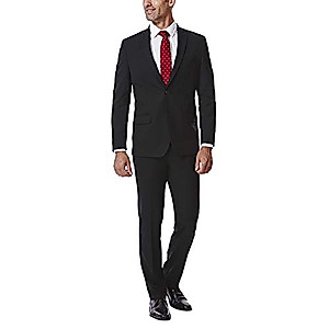 J.M. Haggar Men's Premium Performance Stretch Slim Fit Separates-Pants, Black Suit Jacket, 40S