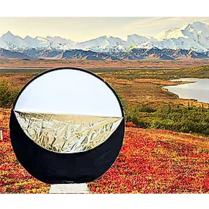 Photography Reflector with Clip 32 Inch 5 in 1 Photo Light Collapsible Diffuser with Bag & Reflector Holder for Studio Photography Outdoor Lighting Translucent Silver Gold White Black