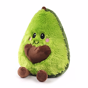 Cole Avocado Microwavable Heating Pad - Pillow Plush Food Toy- Warm Cute Cozy Soft Heatable Stuffed Animal Hot and Cold Therapy for Cramps, Back, Neck Pain Relief Stress Comfort Gift