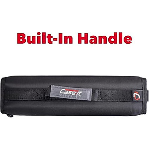 Case-It The Classic Zipper Binder - 2 Inch O-Rings - Multiple Pockets - 350 Sheet Capacity - Comes with Shoulder Strap - Midnight Blue D-251 (6 Pack)