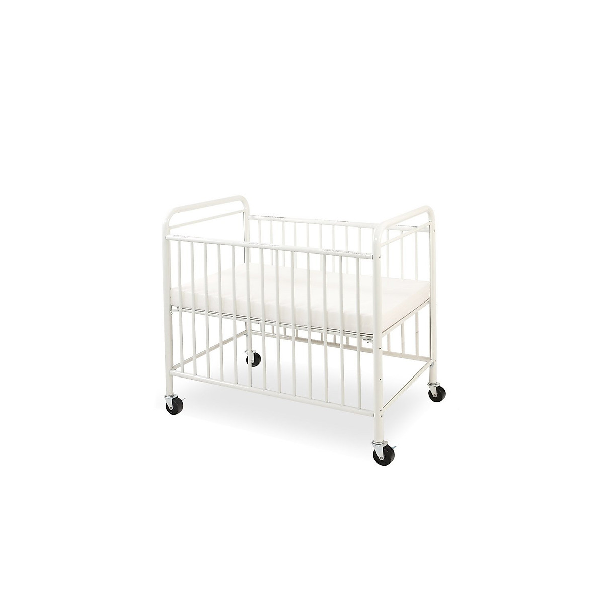 LA Baby The Condo Metal Evacuation Window Crib, White