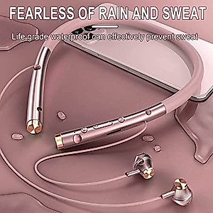 TOUMENY Sports Wireless High-Power Bluetooth 5.0 Headset Portable Hanging Neck Headset High-Definition Sound Quality