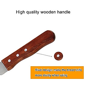 LokiLux Serrated Bread Knife 12 Inch Blade,Cut Bread/Cake/Bagels,for Homemade Bread,Baker's Knife for Slicing(Total Lenght 16.7 Inch),2 pack