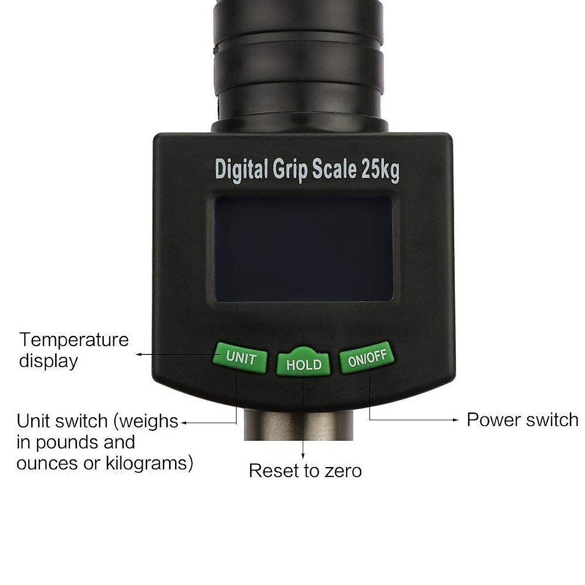 Yogayet Fish Lip Gripper with Digital Scale, 50lb/25kg Loading Capacity Fish Lip Grip,Water-Resistant Lip Grip with Tape Measure, Stainless Steel Fish Lip Grabber Fish Gripper Fishing Sale