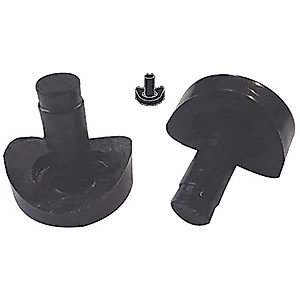16 New 3/4" Coved Stem Bumper Glide Patio Outdoor Chair 1/4" Hole Black 728