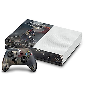 Head Case Designs Officially Licensed Assassin's Creed Arno Dorian French Flag Unity Key Art Vinyl Sticker Gaming Skin Decal Cover Compatible With Xbox One S Console and Controller Bundle