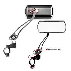Jeemitery Bicycle Mirror,A Pair of 360°Rotation Back Rearview Mirror Handlebar Wide Angle Bike Mirror-Black
