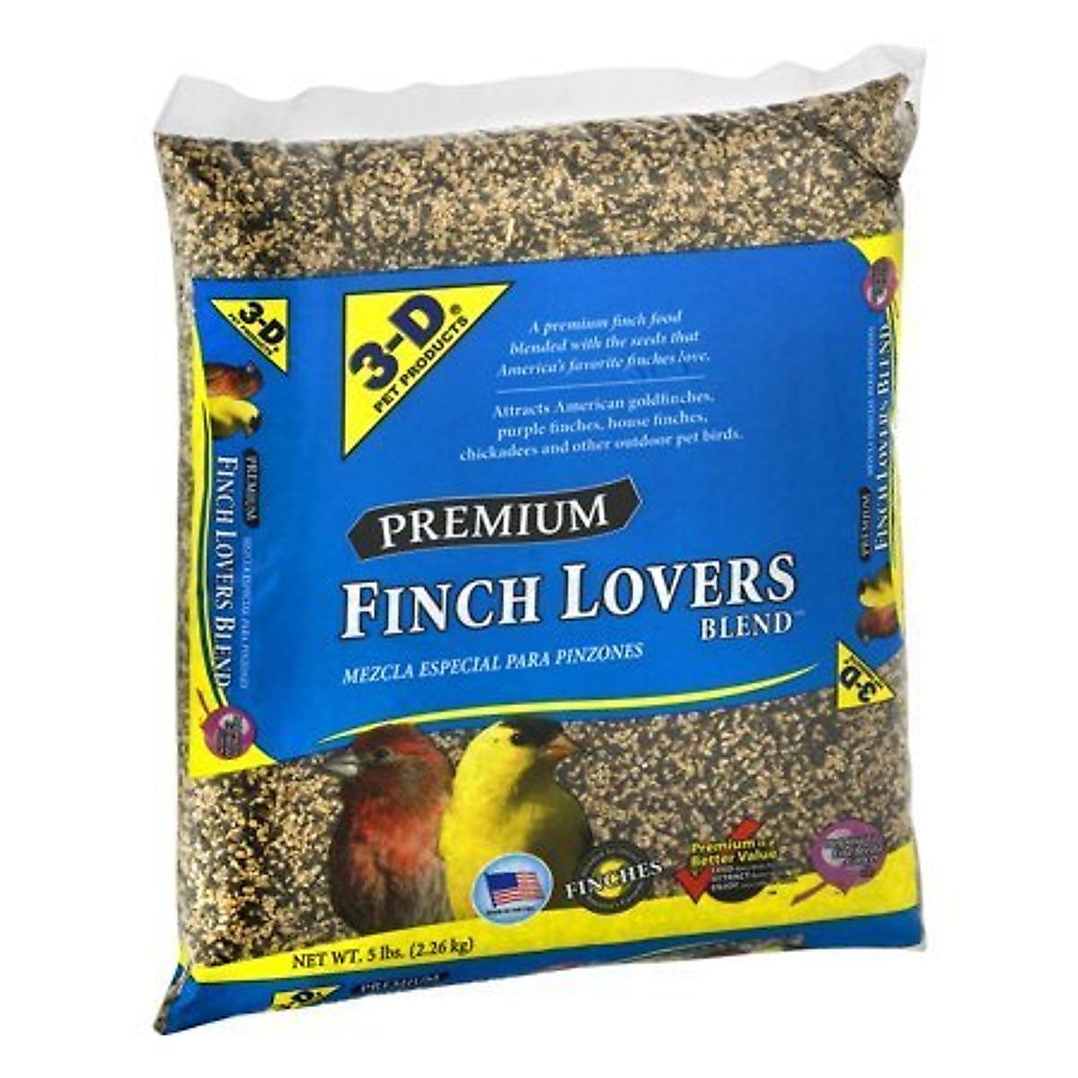 mcyiqihai 3-D Pet Products Premium Finch Lovers Blend Dry Parrot Food, 5 LB