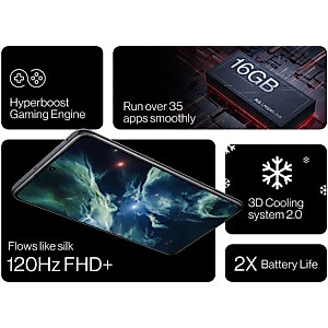 OnePlus 10T | Moonstone Black | 5G Unlocked Android Smartphone U.S Version | 8GB RAM+128GB Storage | 120Hz Fluid AMOLED Display | Triple Camera 50+8+2MP, 16MP | 125w SuperVOOC Charging (CPH2417)