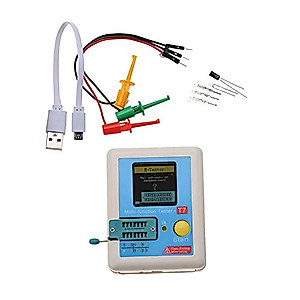 LCR-T7 Transistor Tester, LCR Multifunction Full Color Graphic Display TFT Transistor Meter for Measuring Triodes Diodes Resistors Capacitors Inductors Thyristors