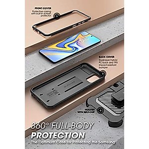SUPCASE Unicorn Beetle Pro Series Designed for Samsung Galaxy A51 Case (Not Fit A51 5G Version), Full-Body Rugged Holster & Kickstand Case with Built-in Screen Protector (Black)