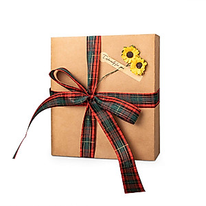 SoFire Christmas Plaid Ribbon for Gift Wrapping, 3 Rolls 1 Inch Wide 75 Yards Long Fabric Christmas Ribbon (3)