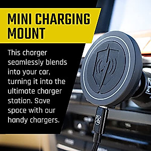 Mob Armor Magnetic Wireless Phone Charger - Voltage Series Phone Car Charging Station - Apple iPhone & Samsung Android Accessories - Wireless Charger Magnet Phone Holder