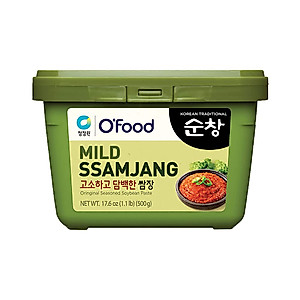 Chung Jung One O'Food Ssamjang, Korean Mild Seasoned Soybean Paste Sauce, Perfect for Rice, Noodles, Fresh Vegetables and Meat, Savory and Flavorful (1.1lb)