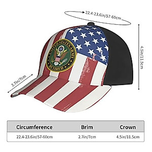 Tavos Army Retired Trucker Hat for Men - Baseball Snapback Cap Outdoors American Flag