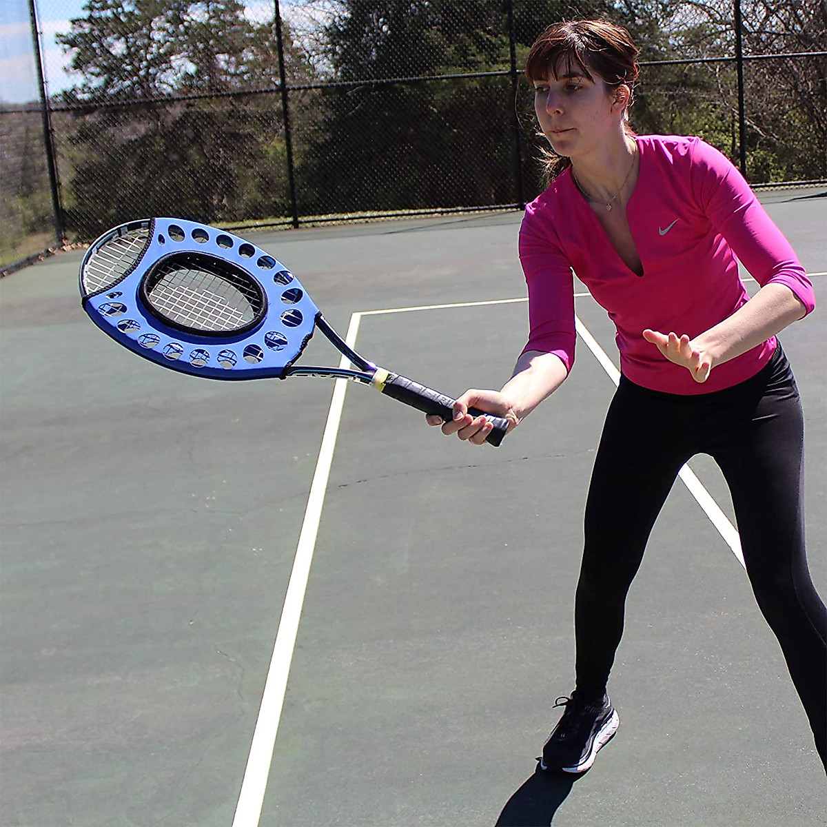 OnCourt OffCourt Sweet Spot Trainer - Learn to Hit The Center of Your Racquet/Tennis Training Aid