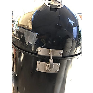 Stainless Lid Hinge Kit compatible with Weber Smokey Mountain Grill 18.5 22.5 quick release