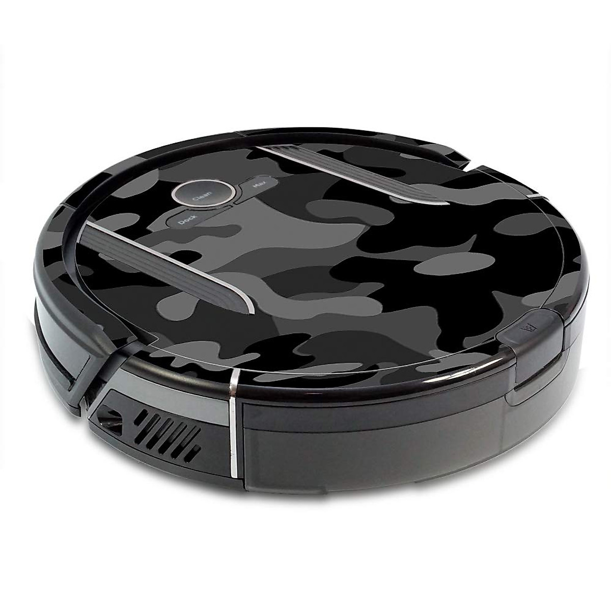 MightySkins Skin Compatible with Shark Ion Robot R85 Vacuum Minimum Coverage - Black Camo | Protective, Durable, and Unique Vinyl wrap Cover | Easy to Apply, Remove | Made in The USA