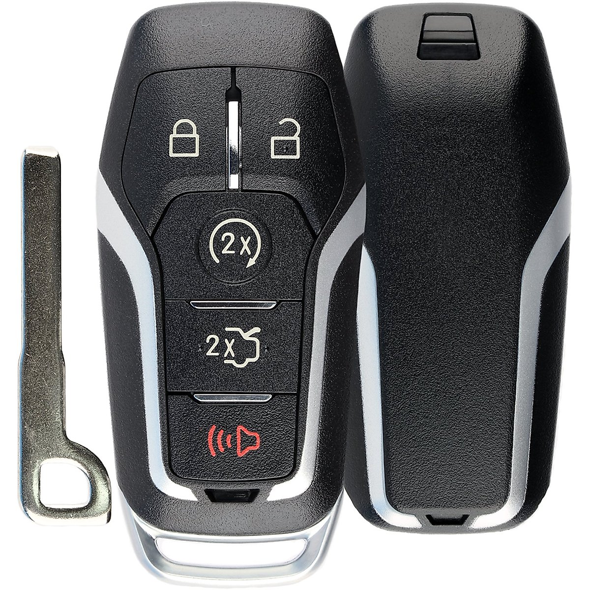 KeylessOption Keyless Entry Remote Smart Key Fob Shell Case for Ford Fusion Mustang Edge M3N-A2C31243800