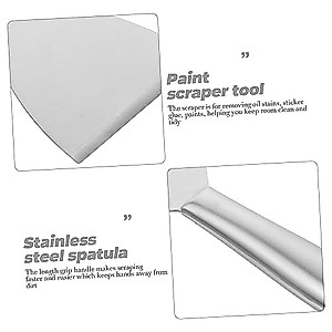 BUTIFULSIC Scrapers for Oil Stains Kitchen Scraper Tool Stainless Steel Spatula Scraper for Cleaning Stainless Steel Scrapers Paint Scraper Wallpaper Scraper Paint Spatula Cleaning Scraper