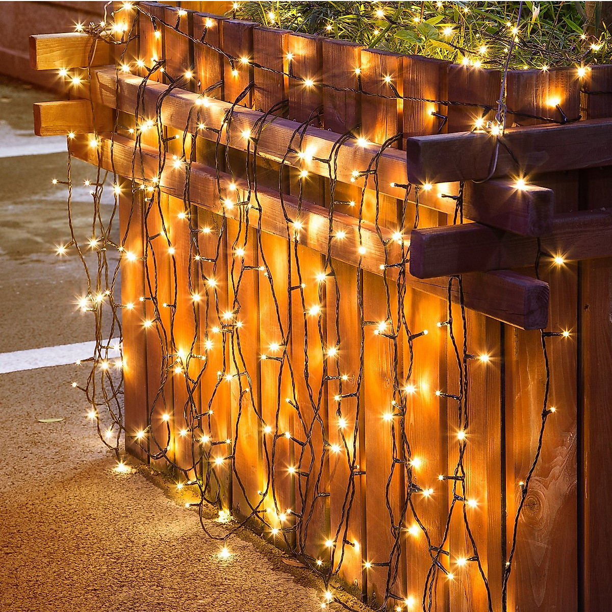 woohaha Solar Fairy String Lights Outdoor Waterproof, 72ft 200LED Updated Version Solar Powered Starry String Lights for Christmas Patio Garden Party(warmwhite)