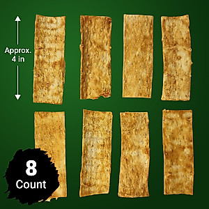 CHEWSAFE Dog Chew Flip Chips Chicken Flavor for Dogs, Pet Chew Treats Satisfy Dogs Natural Desire to Chew, Highly Digestible Snacks Promote Healthy Teeth and Gums, Alternative to Rawhide, 8ct,4” Chips