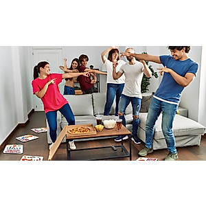 M&J Games What's Next? A Life-Size Drinking Game, Party Lover's Board Game, Hilarious Activity for Adult Gatherings, Floor Game to Get Celebrations Started, Ages 21+, 25 Action Tiles, Giant Foam Die