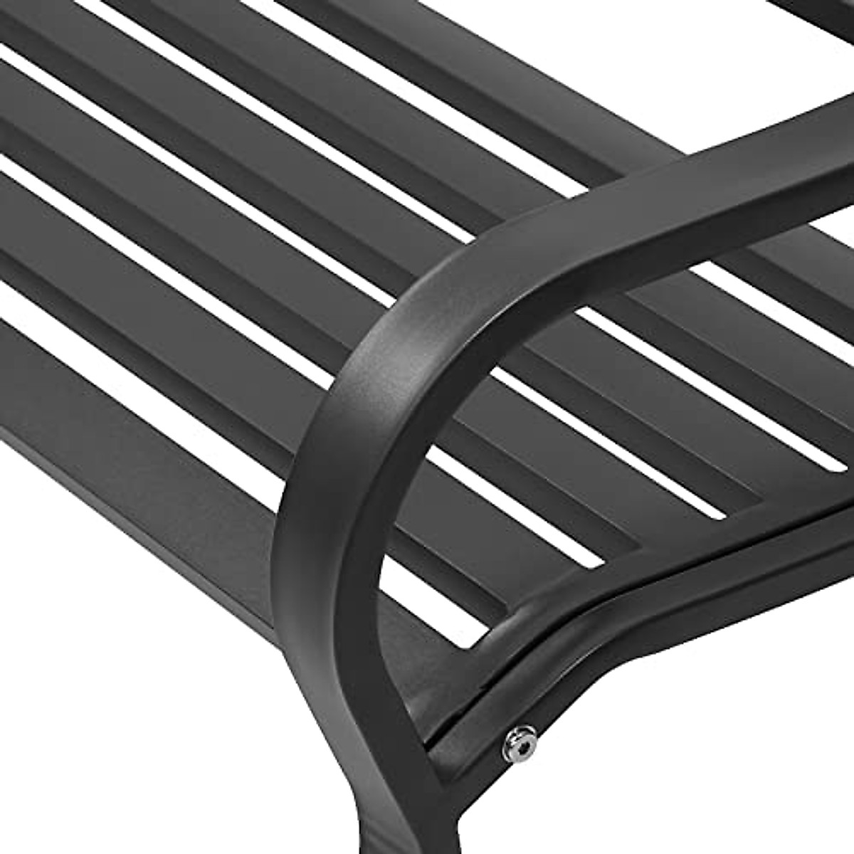 Outogether Steel Bench Sturdy Frame for Outdoor Patio Park Yard Porch Work Entryway Garden (Grey)