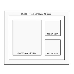 Baby Mushroom Farmhouse Baby Hand & Footprint Picture Frame Keepsake Kit - Rustic 9" x 11" Distressed Wood Frame, Clay, & Stencil for Newborns, New Mom, Registry Gift
