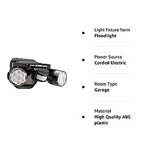 OREiN Led Flood Light Outdoor Motion Sensor, 450° Wide Adjustable 12W(150W Equiv) 5000K Security Lights with 3 Modes, IP65 Waterproof Motion Detector Light for Outside, Garage Patio House（Black）