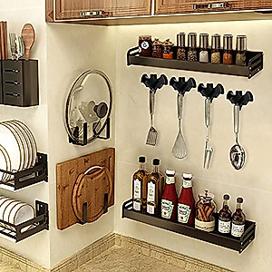 Gothvanity Bat Key Holder for Wall 4 Pack - Multifunctional Wall Hooks- Gothic Decor for Kitchen Bathroom Living Room or Bedroom- Wood - 5 x 2.5 Inches - Black - Spooky Gifts