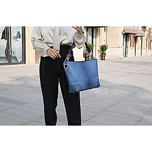 MKF Set Hobo Bag for Women & Wristlet Wallet – PU Leather Designer Handbag Purse – Shoulder Strap Lady Fashion, Beige